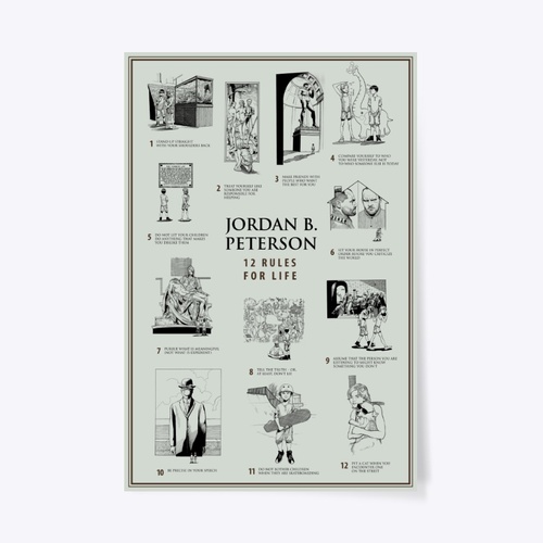 Jordan B Peterson - Dr. Jordan B. Peterson "12 Rules" Poster
