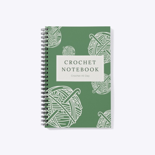 Rich Textures Crochet Store - Green Crochet Notebook