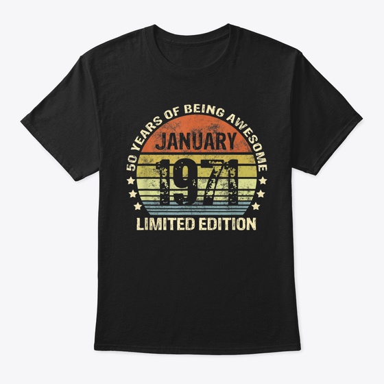 January 1971 50th Birthday Gift 50 Years Products
