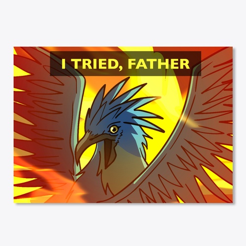 TerminalMontage Stickers - I TRIED, FATHER.